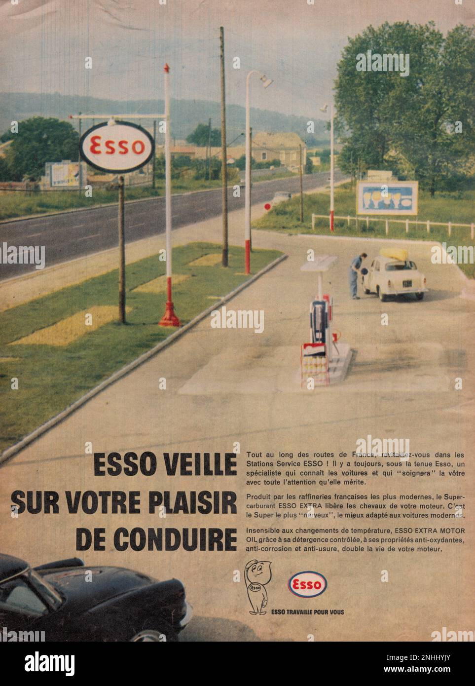 Esso patrol station vintage French Esso petrol station advertisement ...