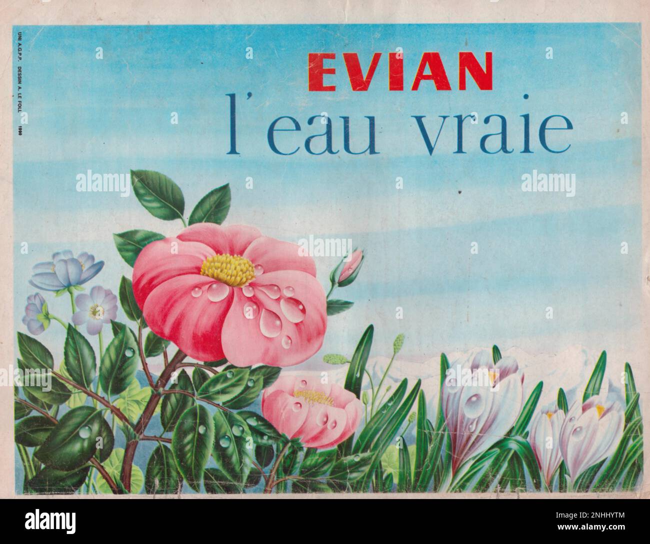 Evian water French vintage magazine advertisement EVIAN Eau Minerale ...
