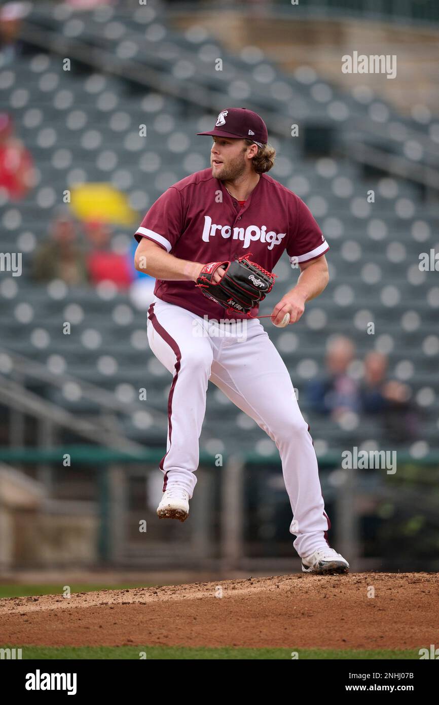 Lehigh Valley IronPigs pitcher Erik Miller (33) during an International ...