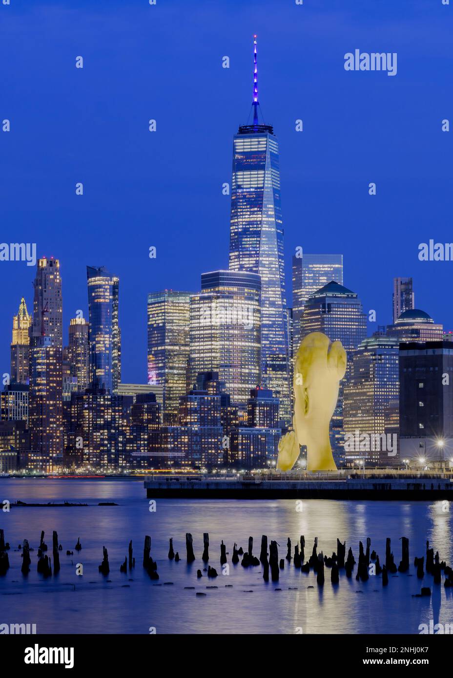 View of the Newport section of Jersey City. Featuring Water's Soul, a ...