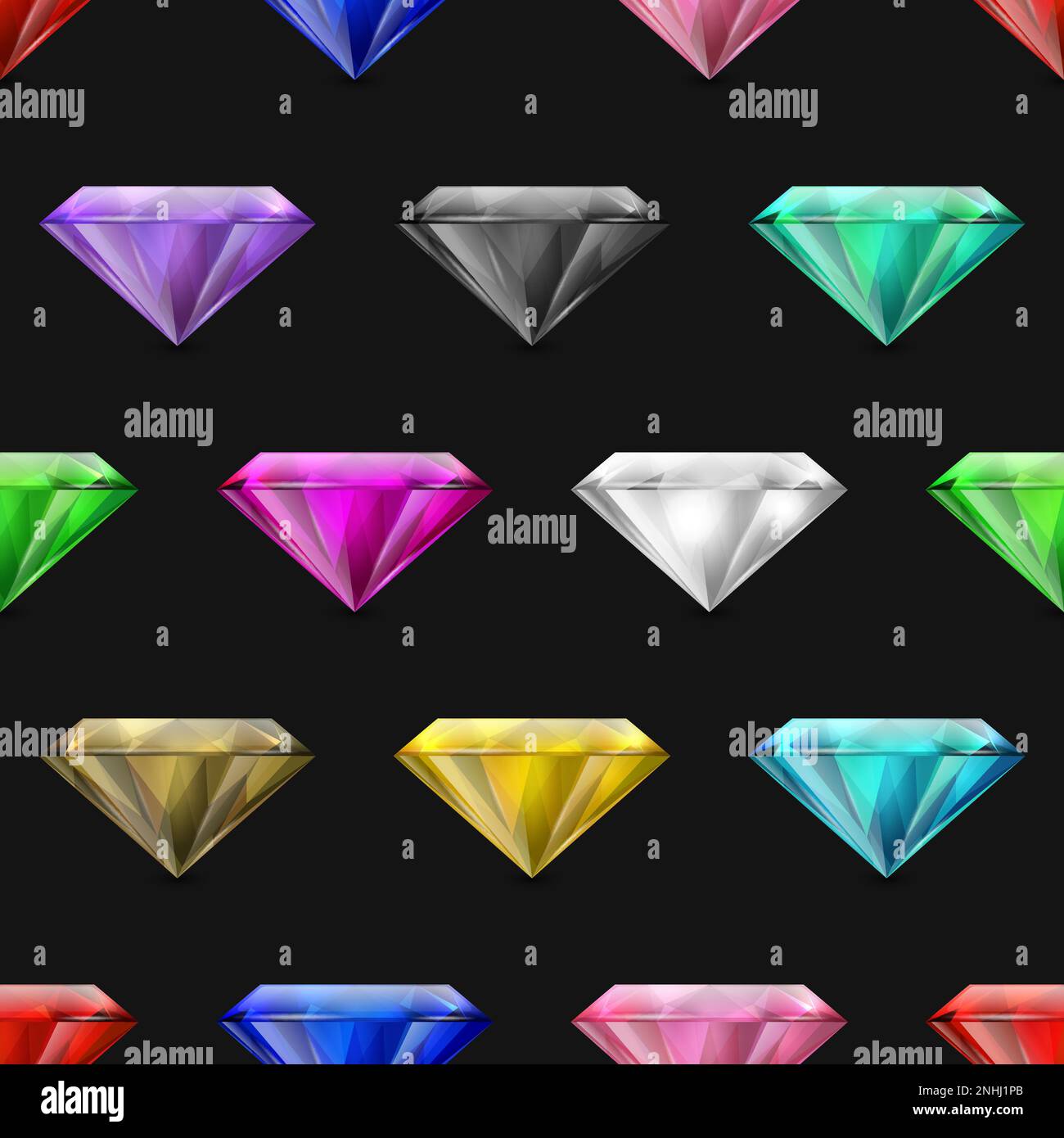 Vector Seamless Pattern with Multi Colored 3d Realistic Transparent ...