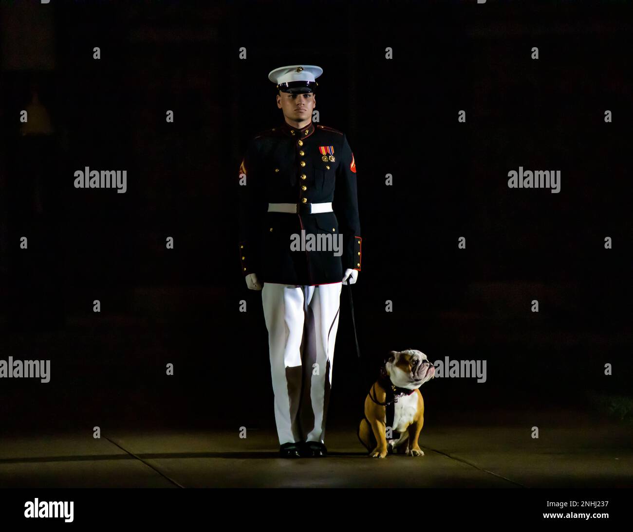 Lance Cpl. Carlos Vasquez-Torres, mascot handler, Marine Barracks ...
