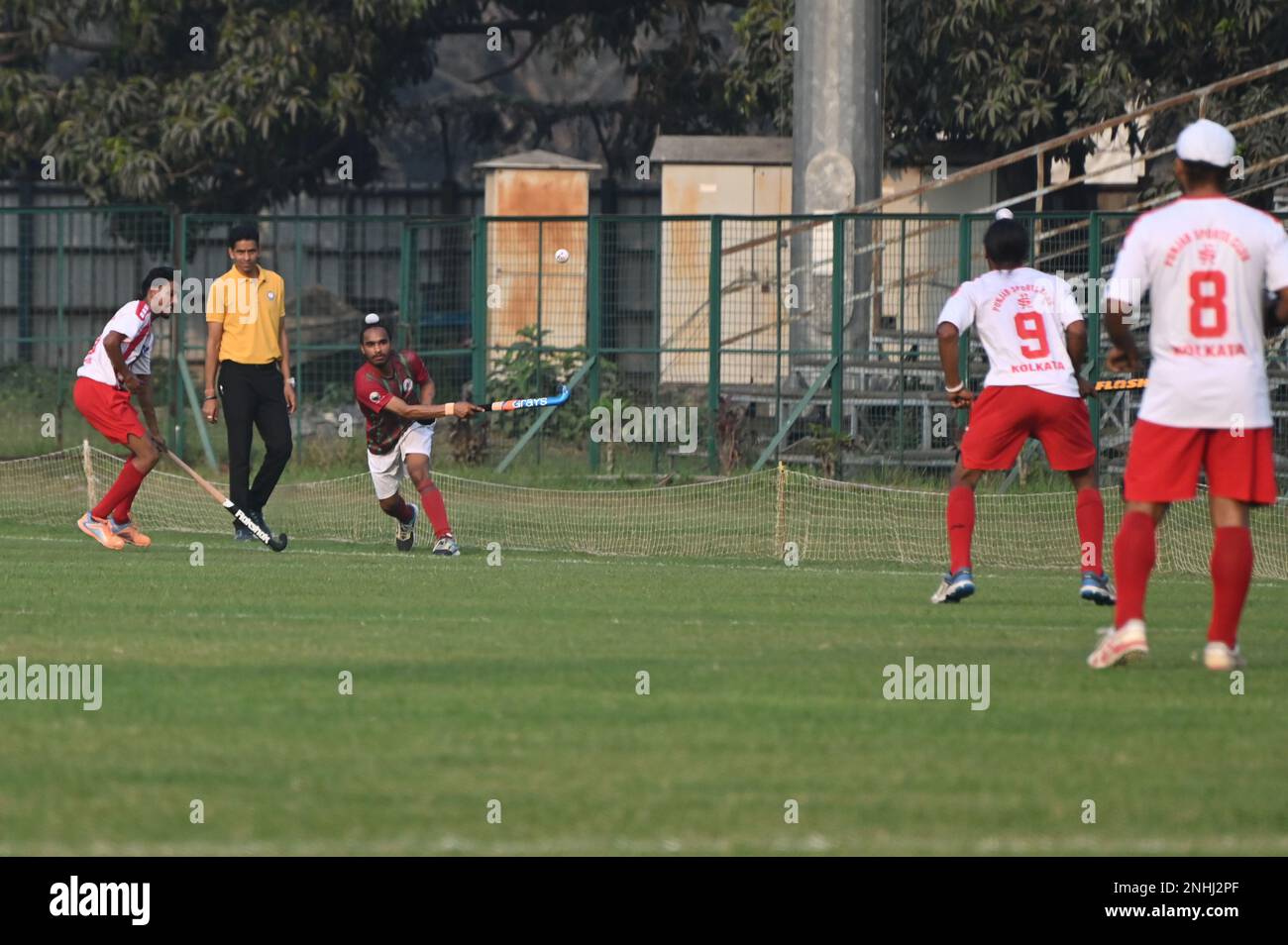 India. 21st Feb, 2023. Action of Hockey Players between Mohun Bagan ...