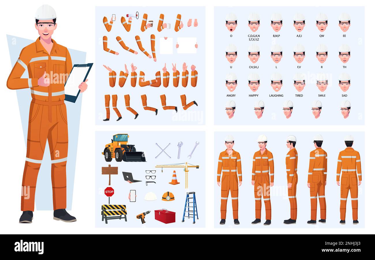 Back view of man wearing overalls Stock Vector Images - Alamy