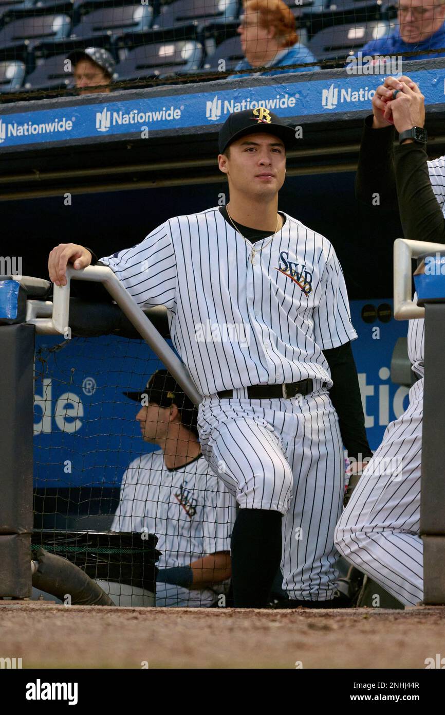 Scranton/Wilkes-Barre RailRiders shortstop Anthony Volpe (7) before an ...