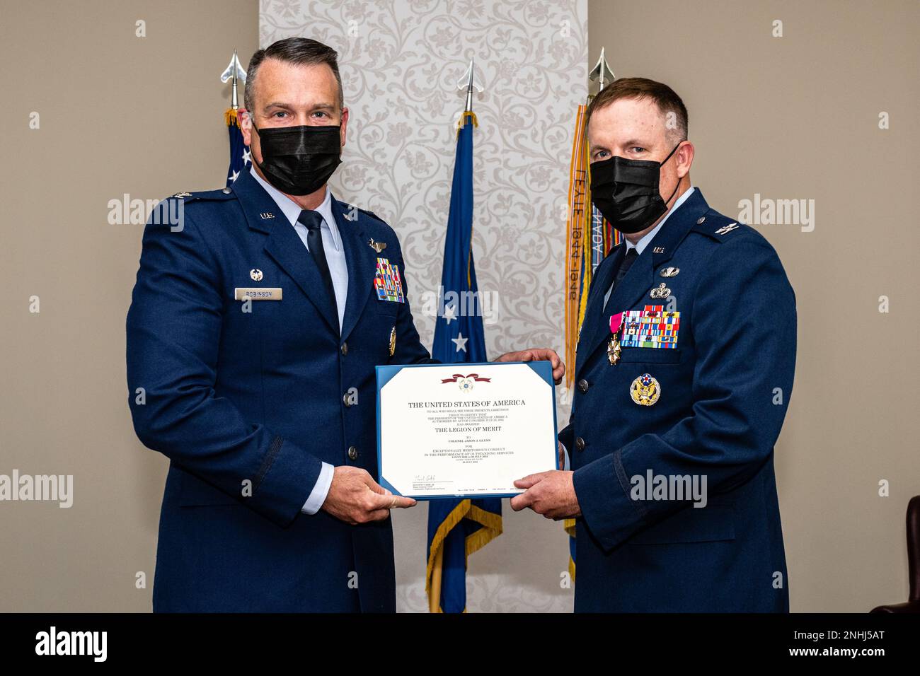 U.S. Air Force Col. Jason Glynn, 375th Mission Support Group outgoing ...