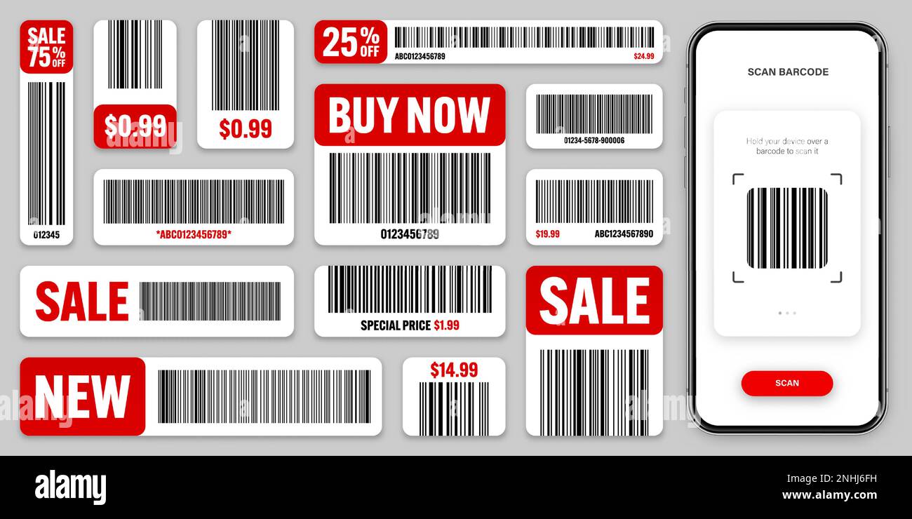 Retail store barcodes Stock Vector Images - Alamy