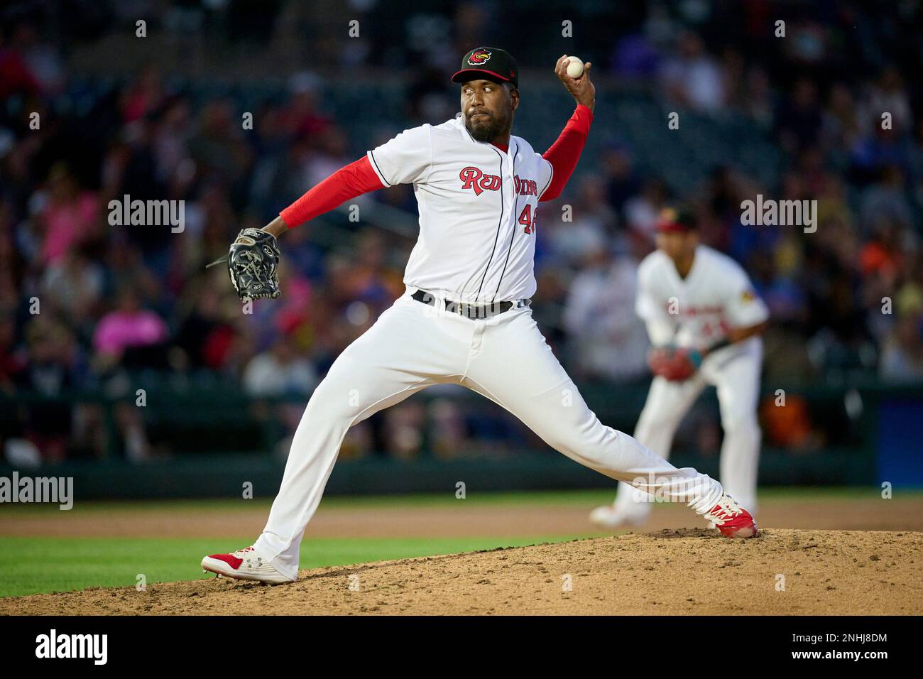 Rochester Red Wings pitcher Alberto Baldonado (46) during an ...