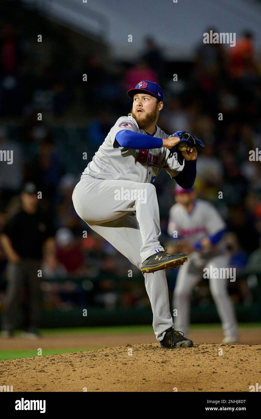 Buffalo Bisons pitcher Matt Gage (18) during an International League ...