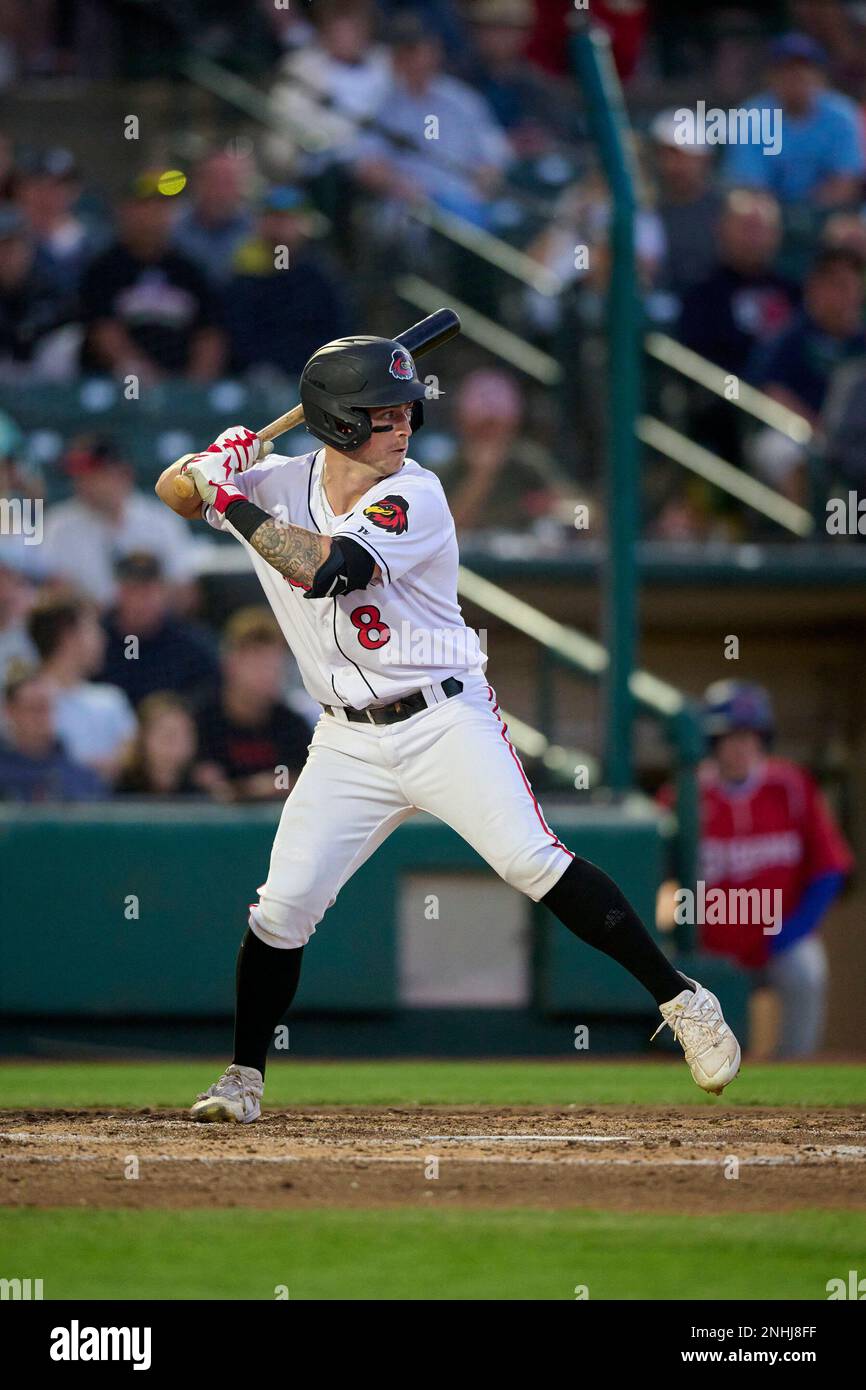 Rochester Red Wings Cole Freeman (8) bats during an International ...