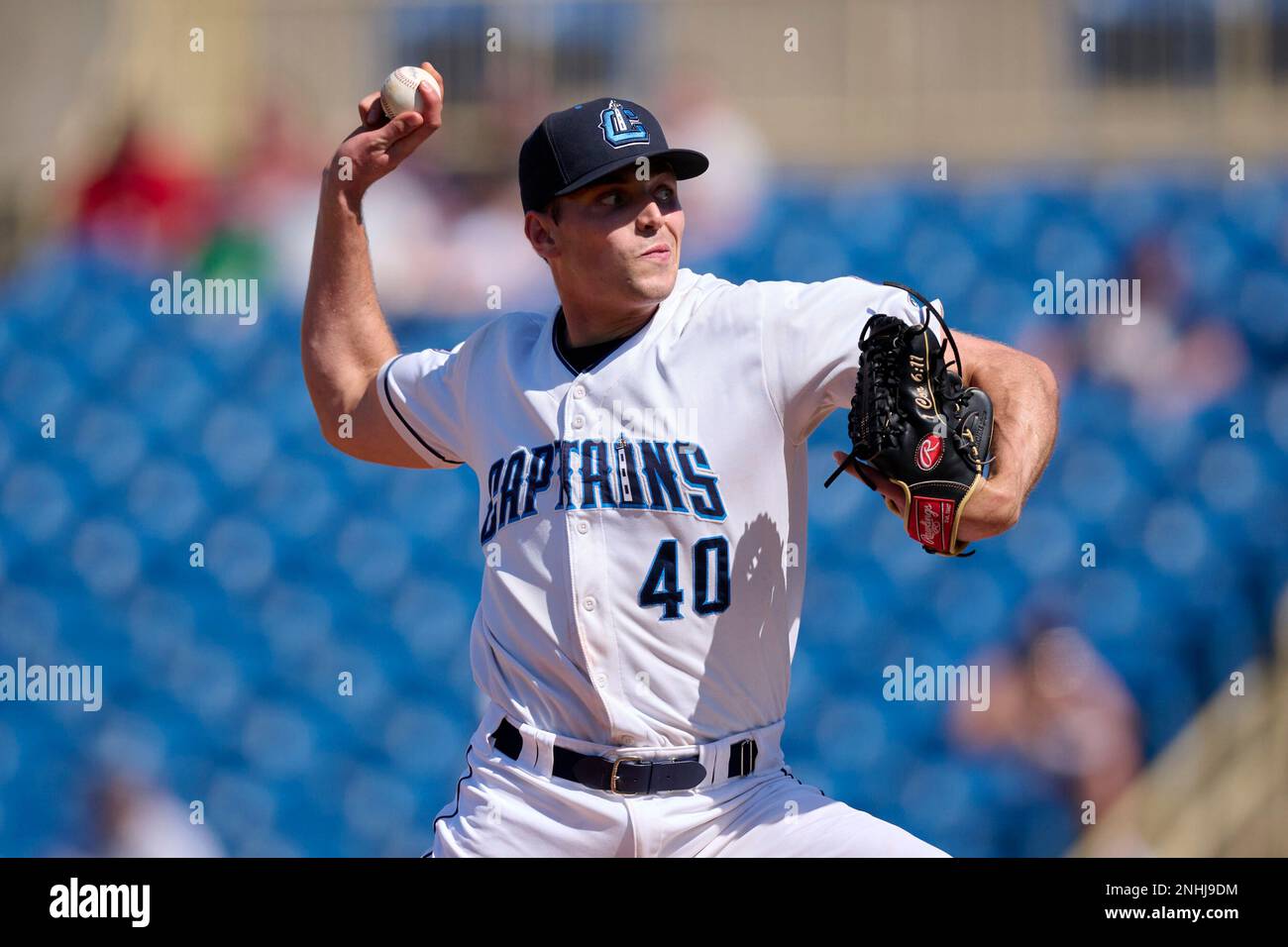 Lake County Captains pitcher Cade Smith (40) during a Midwest League ...