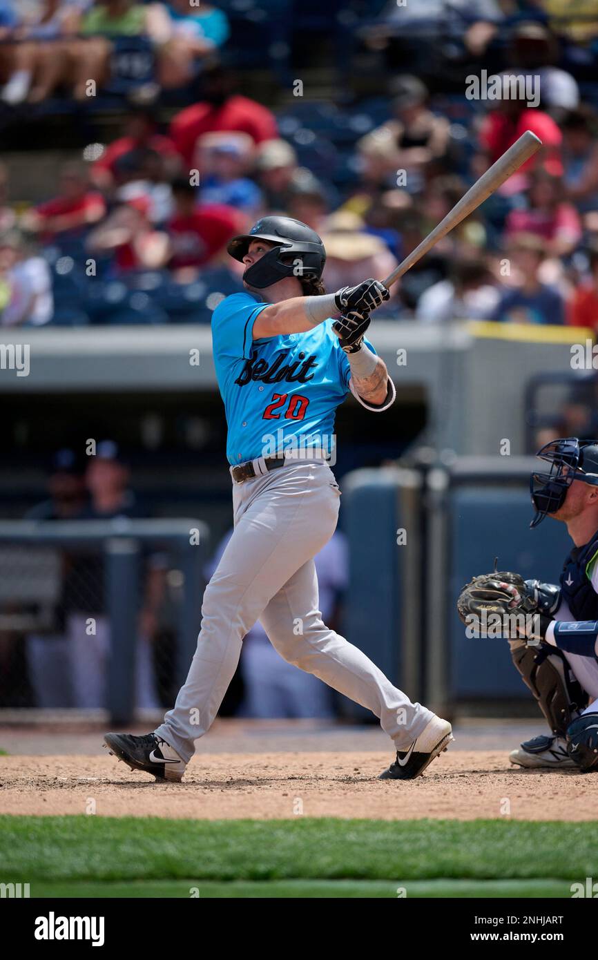 Beloit Sky Carp Bennett Hostetler (20) bats during a Midwest League ...