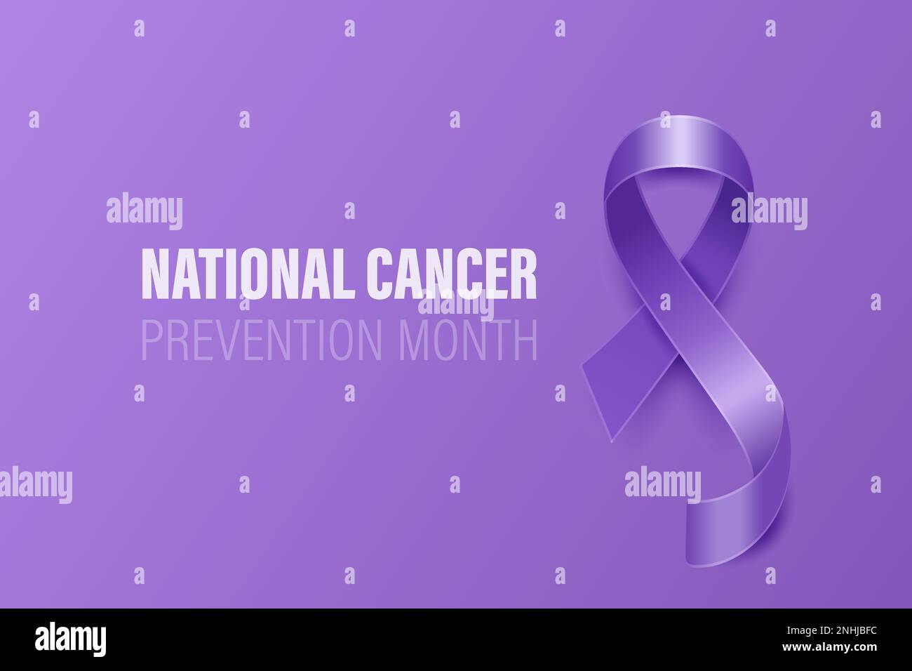 National Cancer Prevention Month Banner, Card, Placard with Vector 3d ...