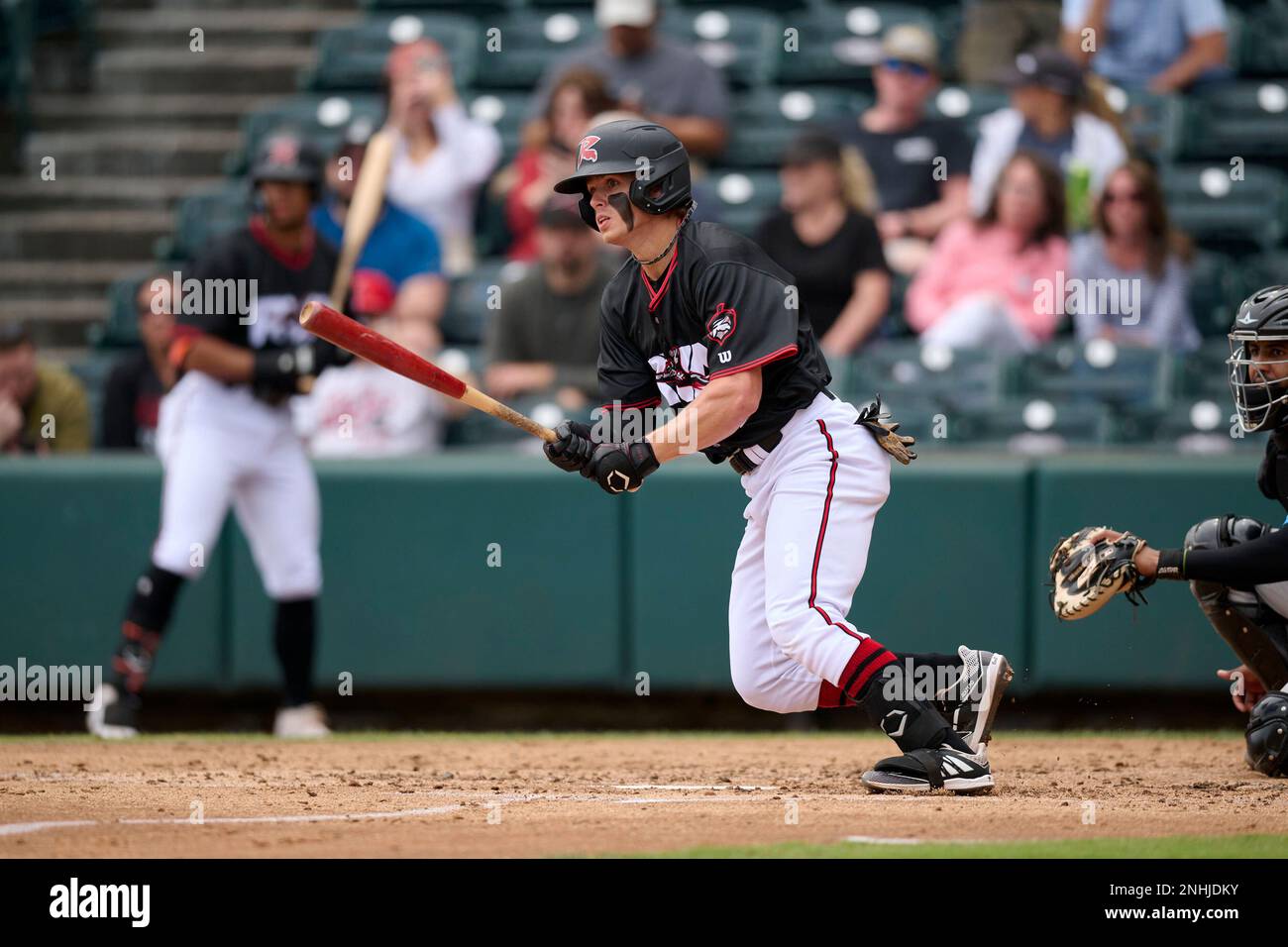 Richmond Flying Squirrels Simon Whiteman (9) bats during an Eastern ...