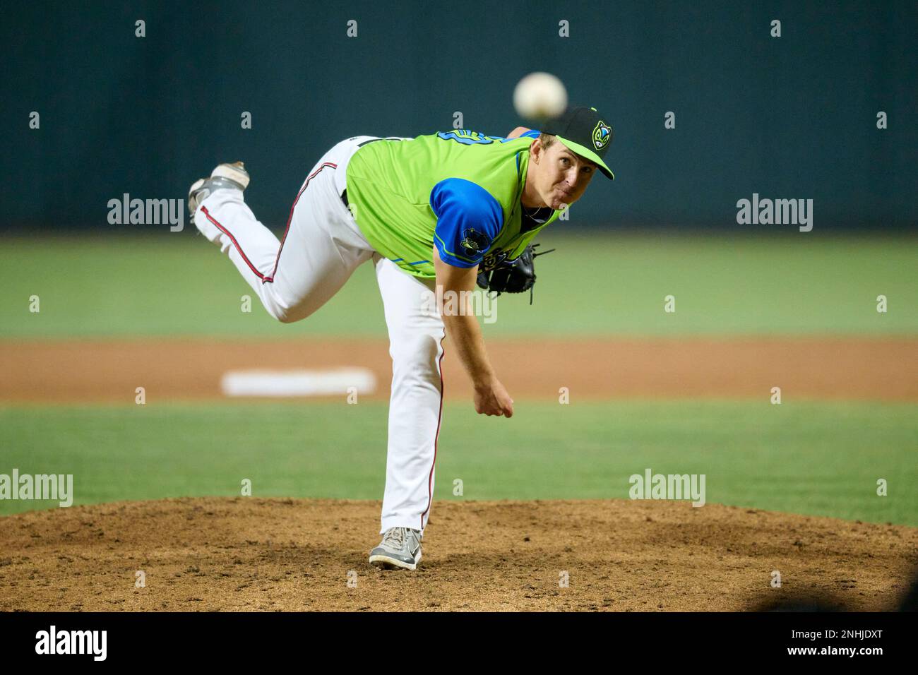 Ardillas Voladoras pitcher Taylor Rashi (50) during an Eastern League ...