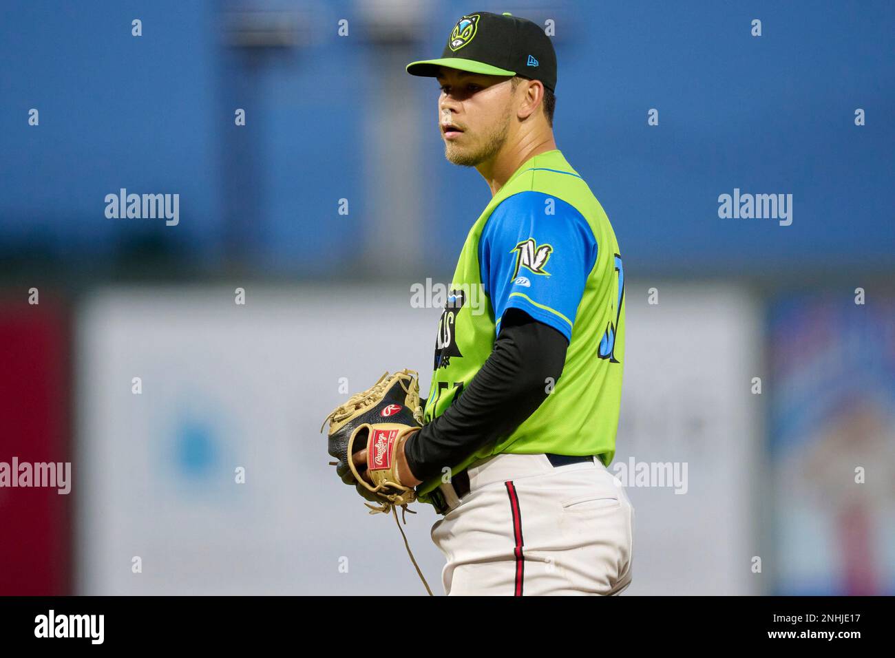 Ardillas Voladoras pitcher Blake Rivera (57) during an Eastern League ...