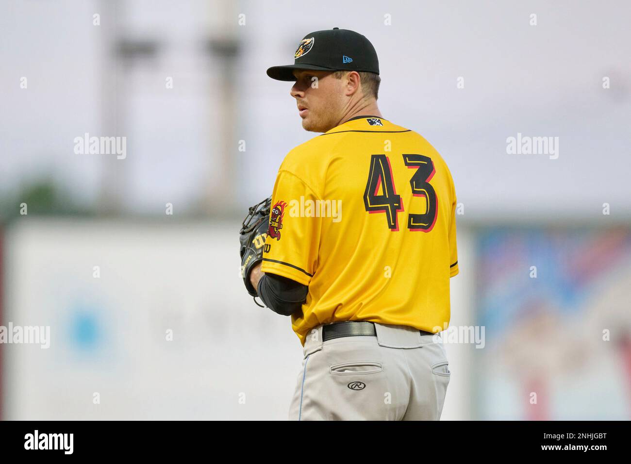 Los Perros Calientes pitcher Kevin Coulter (43) during an Eastern ...