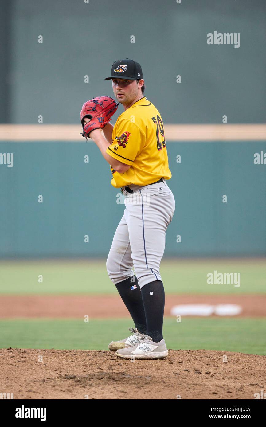 Los Perros Calientes pitcher Tanner Burns (29) during an Eastern League ...