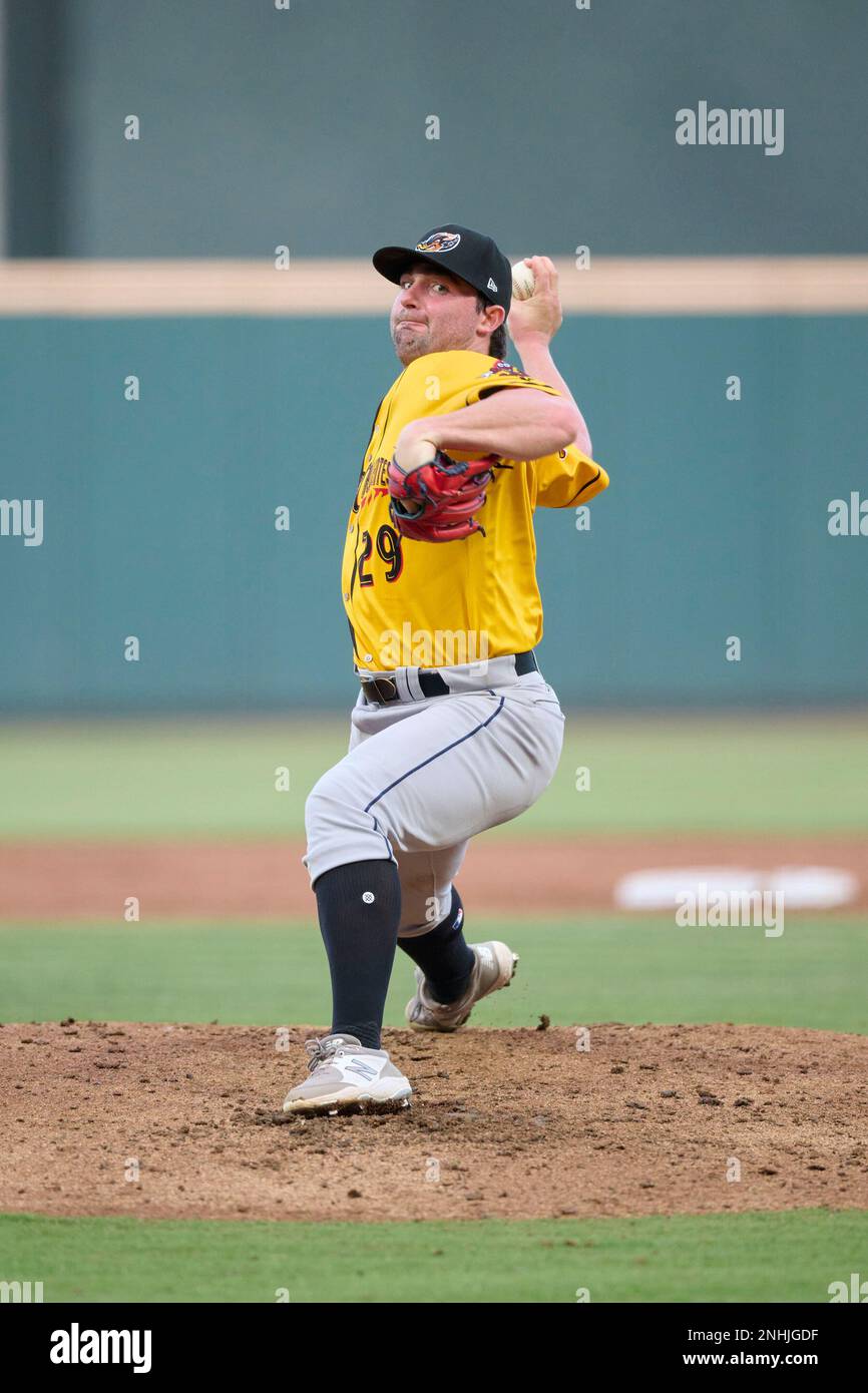 Los Perros Calientes pitcher Tanner Burns (29) during an Eastern League ...