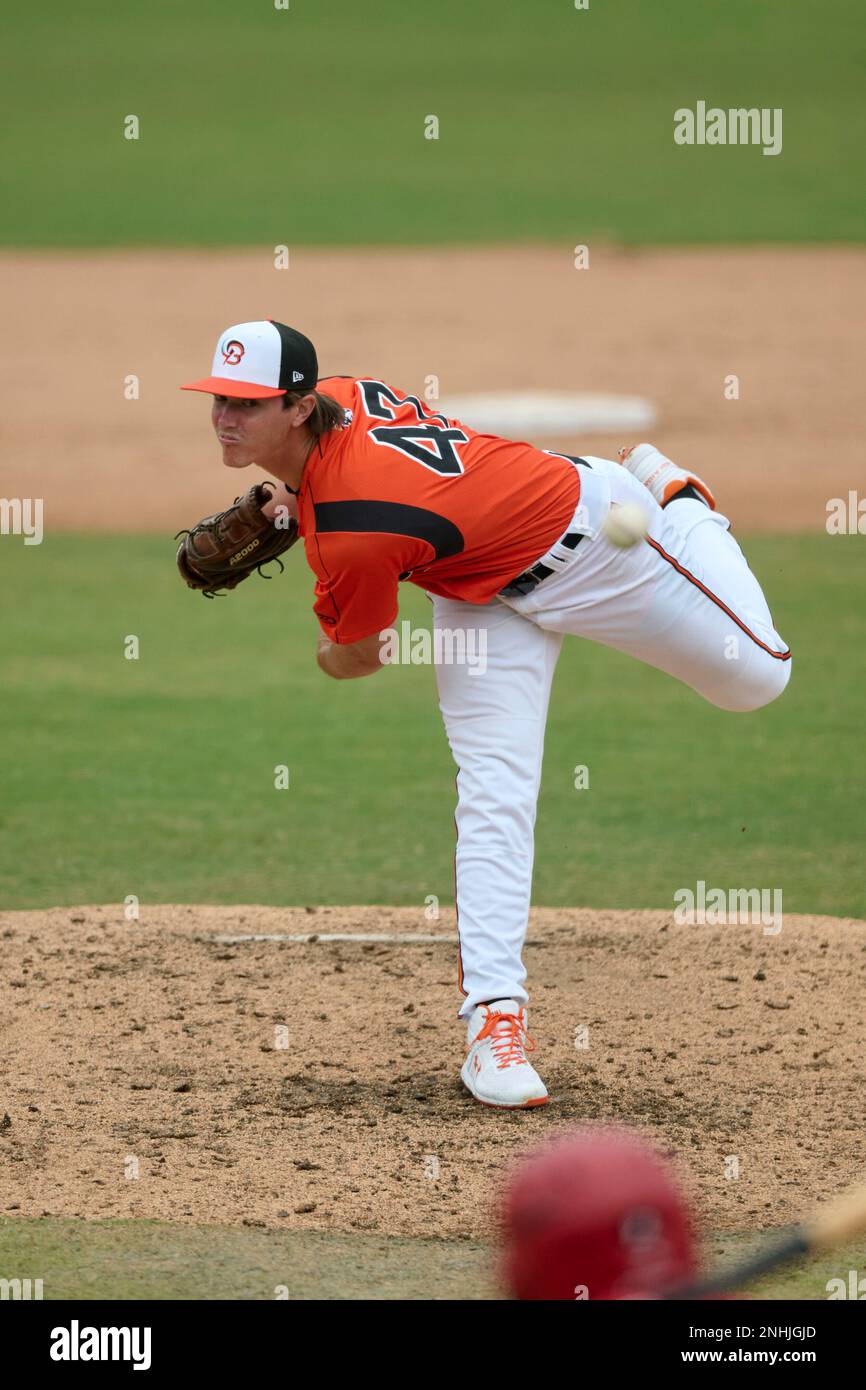 Bowie Baysox pitcher Easton Lucas (47) during an Eastern League ...