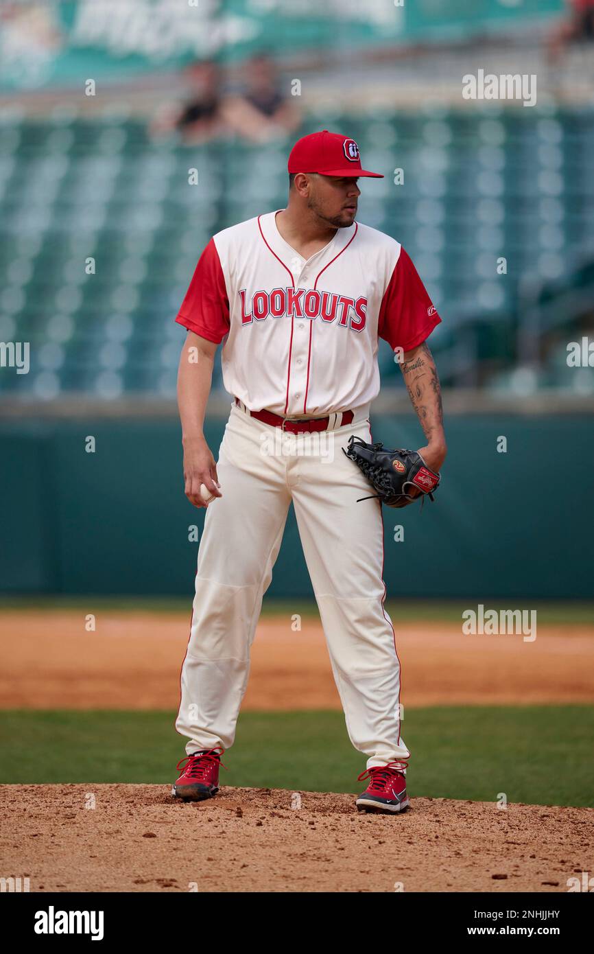 Chattanooga Lookouts pitcher Julio Pinto (30) during a Southern League ...