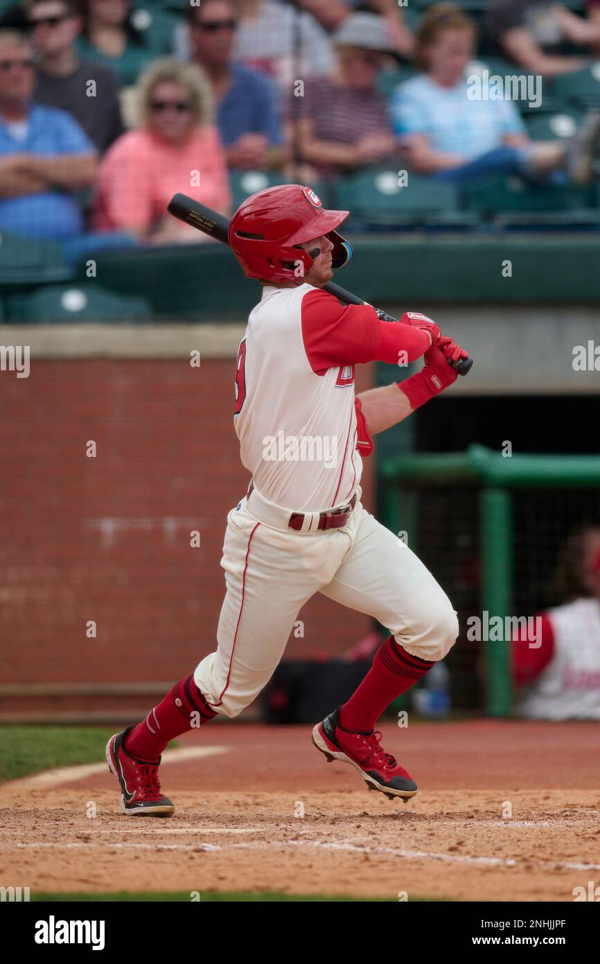 Chattanooga Lookouts Matt McLain (9) bats during a Southern League ...