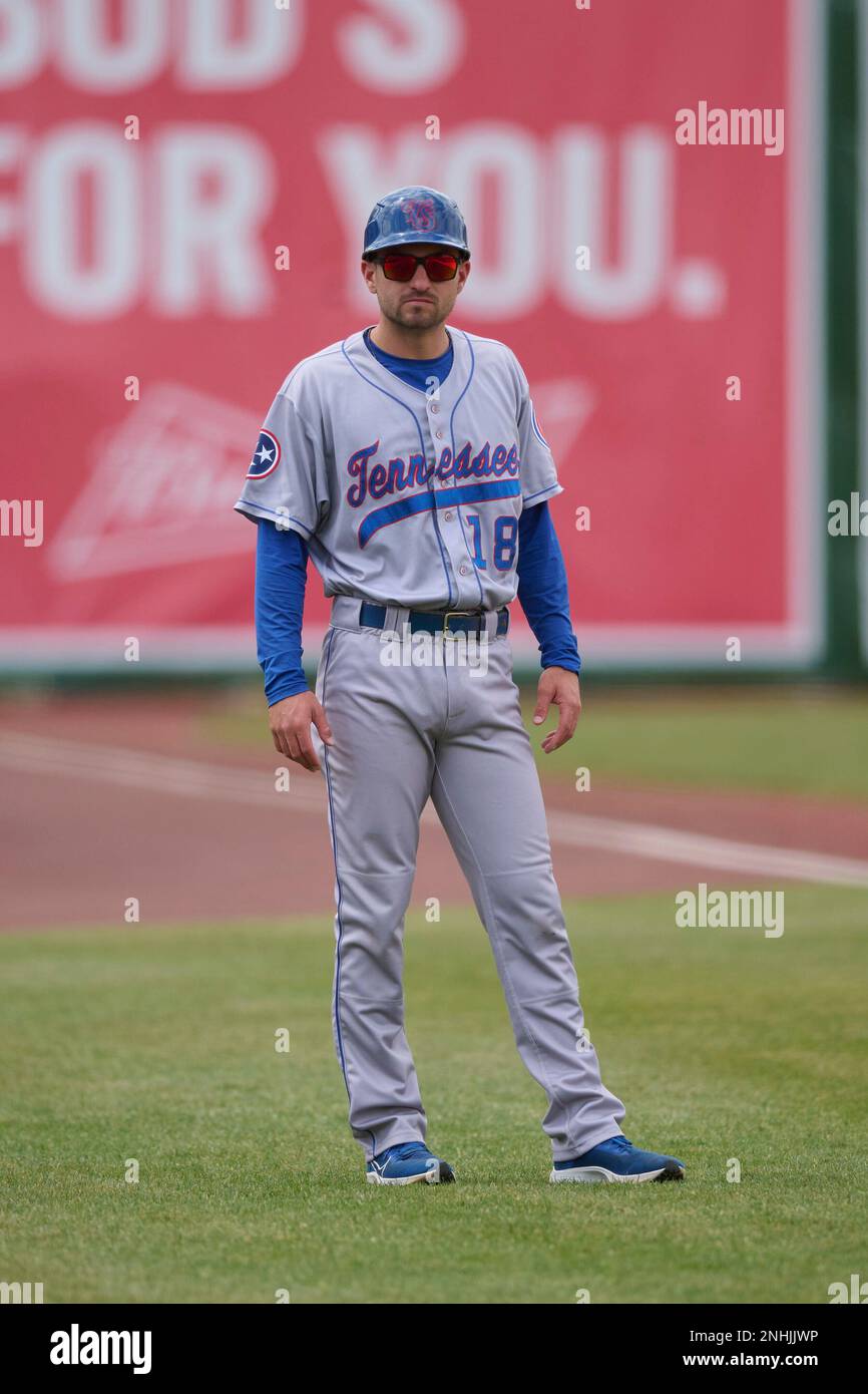 Tennessee Smokies coach Nick Lovullo (18) during a Southern League ...
