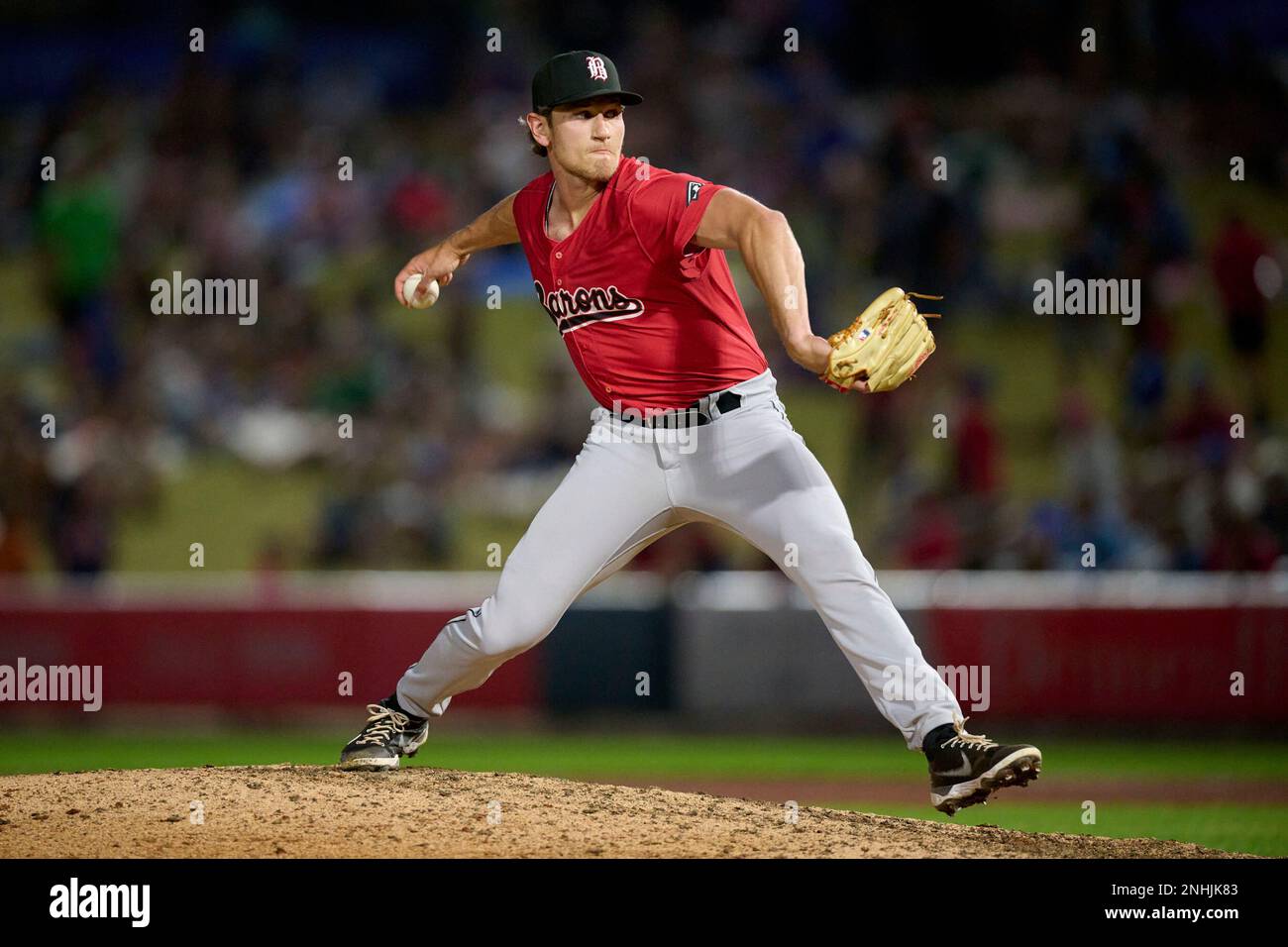 Birmingham Barons pitcher Declan Cronin (8) during a Southern League ...