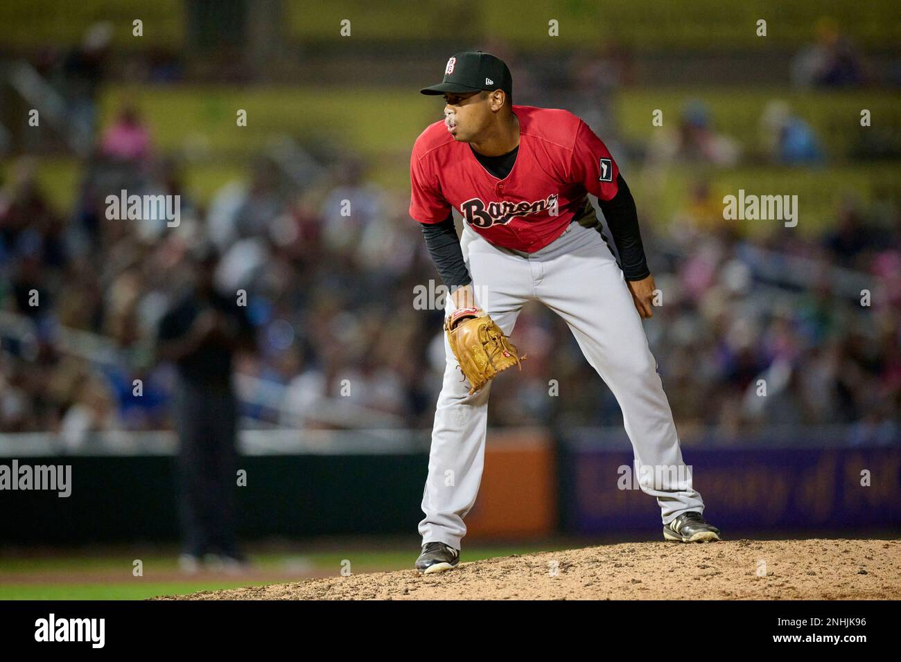 Birmingham Barons pitcher Sammy Peralta (13) during a Southern League ...