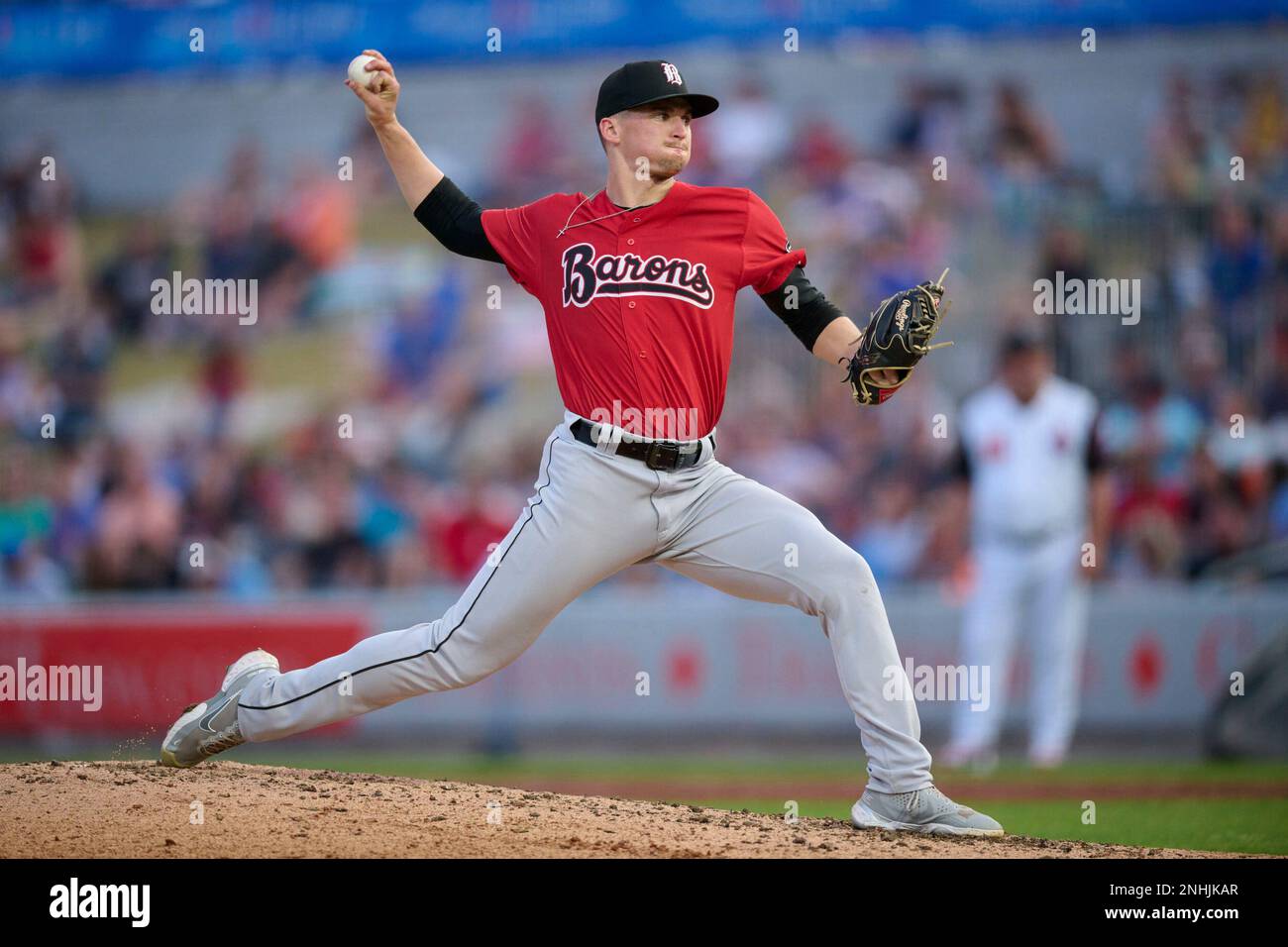 Birmingham Barons pitcher Davis Martin (4) during a Southern League ...