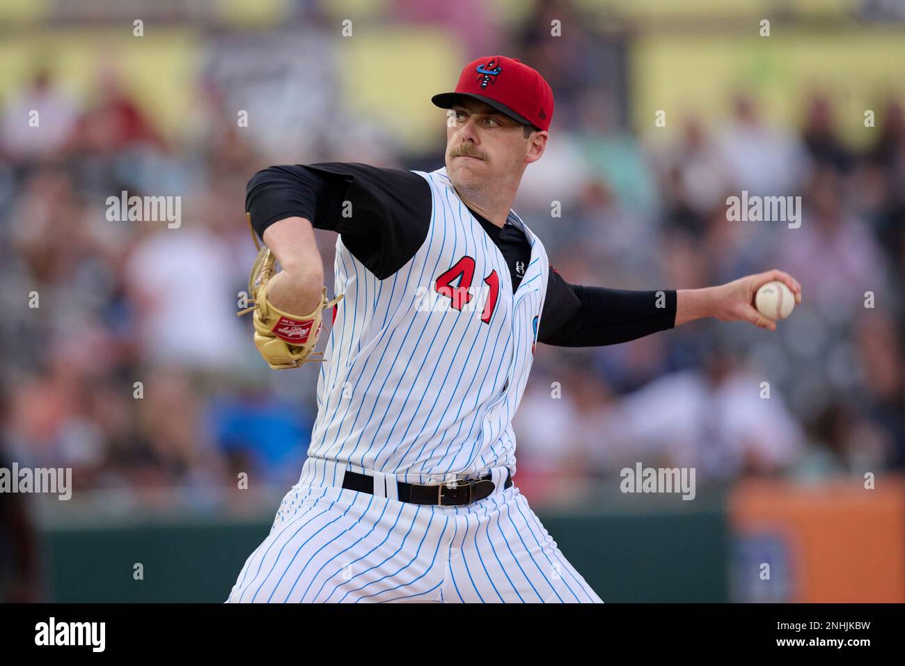 Rocket City Trash Pandas pitcher Ky Bush (41) during a Southern League ...