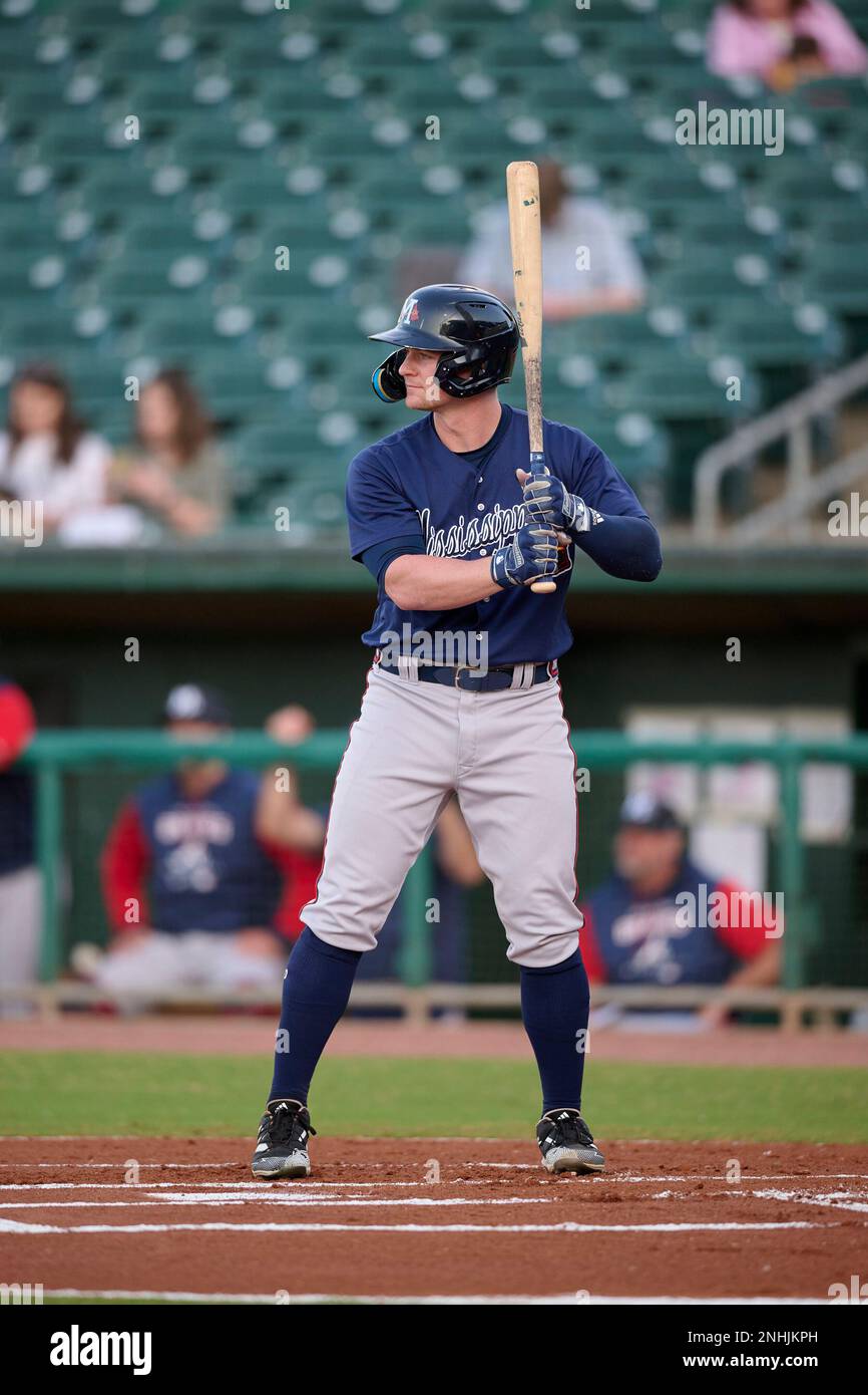 Mississippi Braves Jacob Pearson (20) bats during a Southern League ...