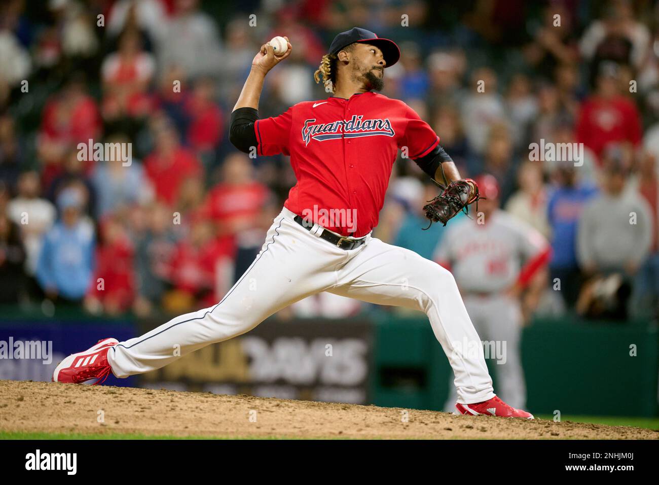 Cleveland Guardians relief pitcher Emmanuel Clase (48) during an MLB ...