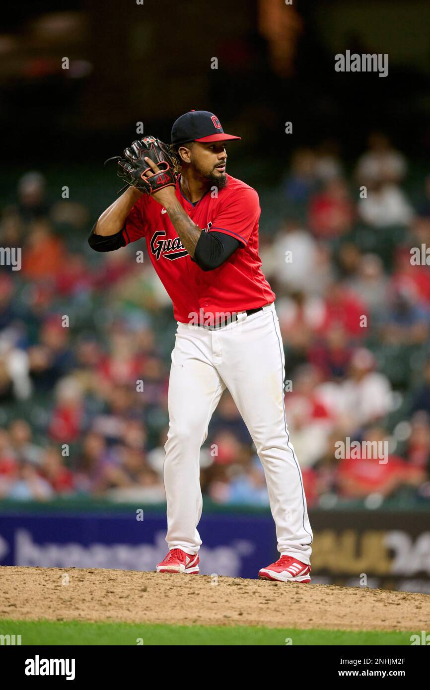 Cleveland Guardians relief pitcher Emmanuel Clase (48) during an MLB ...