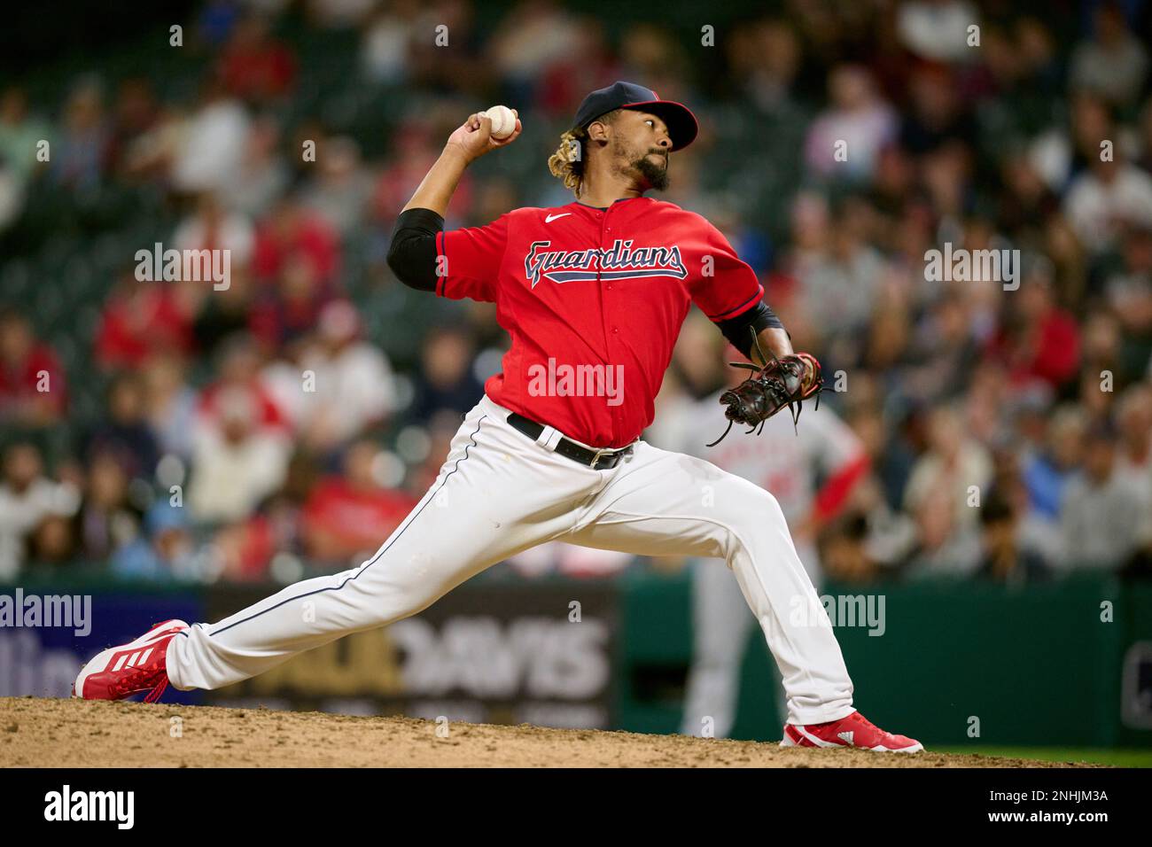Cleveland Guardians relief pitcher Emmanuel Clase (48) during an MLB ...
