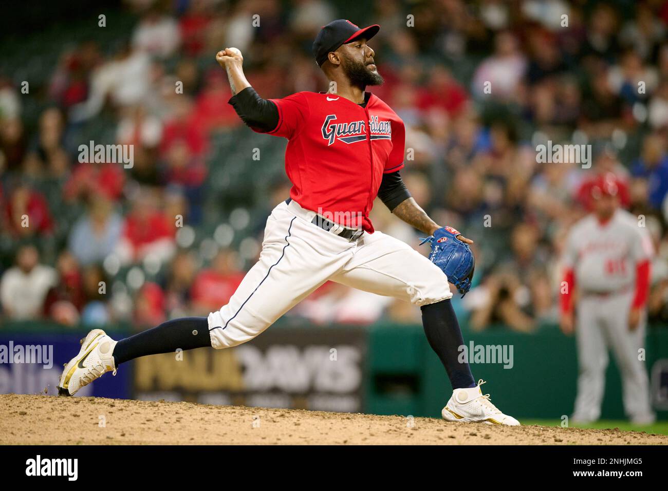 Cleveland Guardians relief pitcher Emmanuel Clase (48) during an MLB ...
