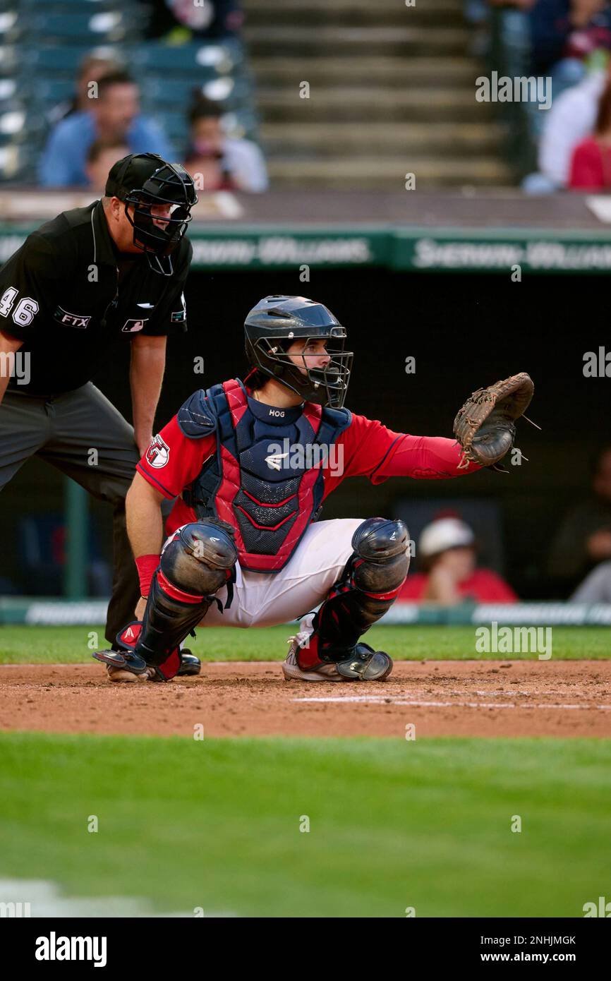 Cleveland Guardians catcher Austin Hedges (17) during an MLB baseball ...