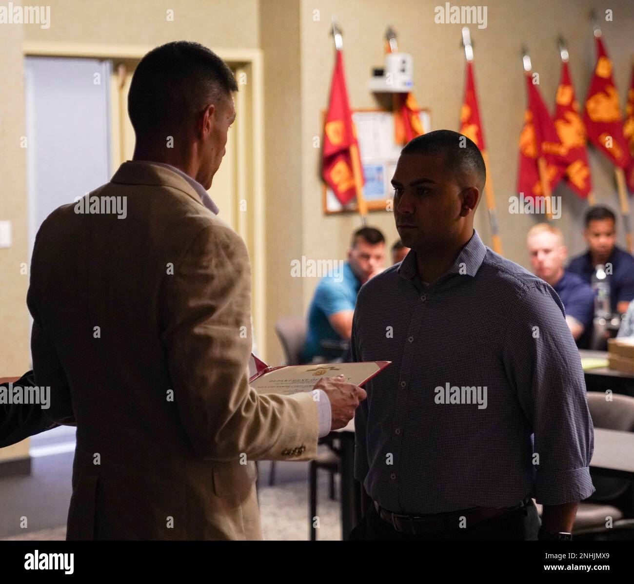 U.S. Marine Corps Maj. Victor Bockman, commanding officer of Recruiting ...