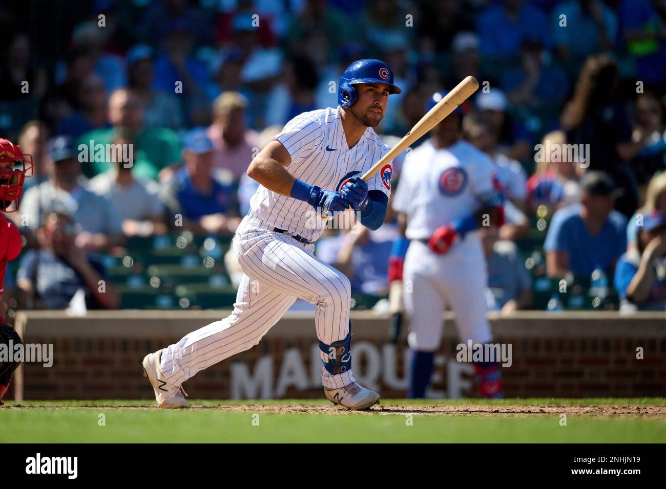 Chicago Cubs Alfonso Rivas (36) bats during a Major League Baseball ...