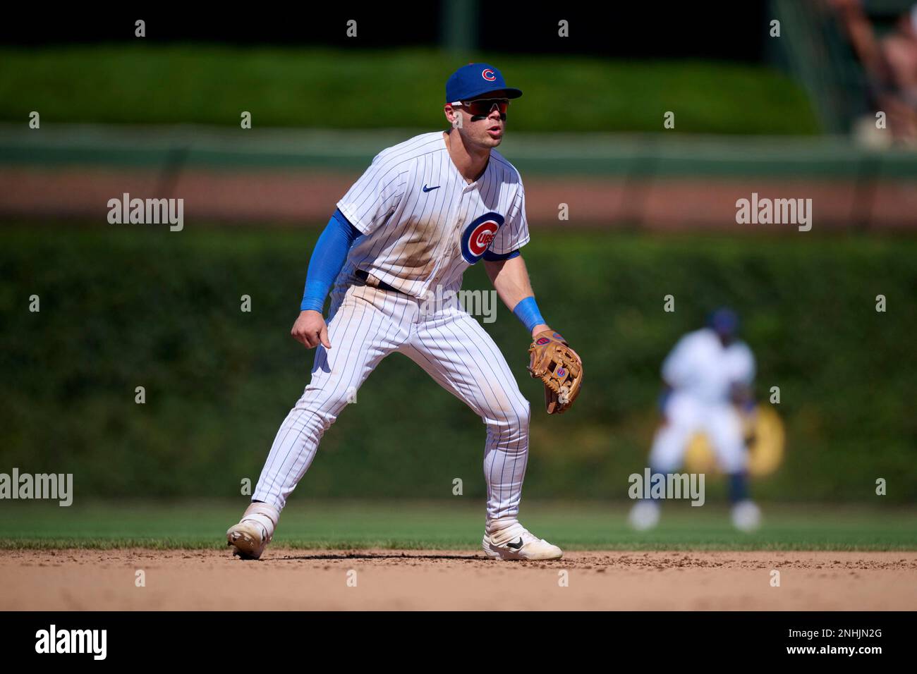 Chicago Cubs third baseman David Bote (13) during a Major League ...