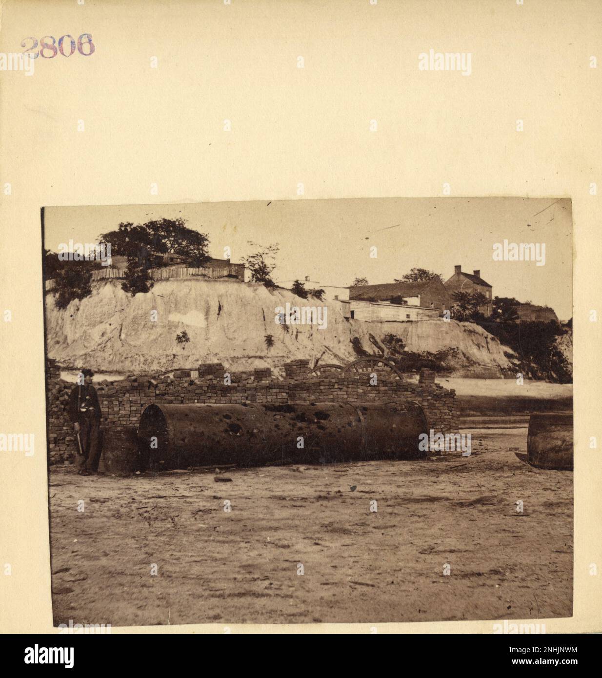 Confederate ram, smokestack perforated by shells 19th Century Mathew ...