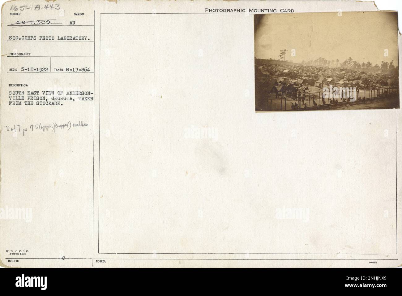 South East view of Andersonville Prison, Georgia 19th Century Mathew ...