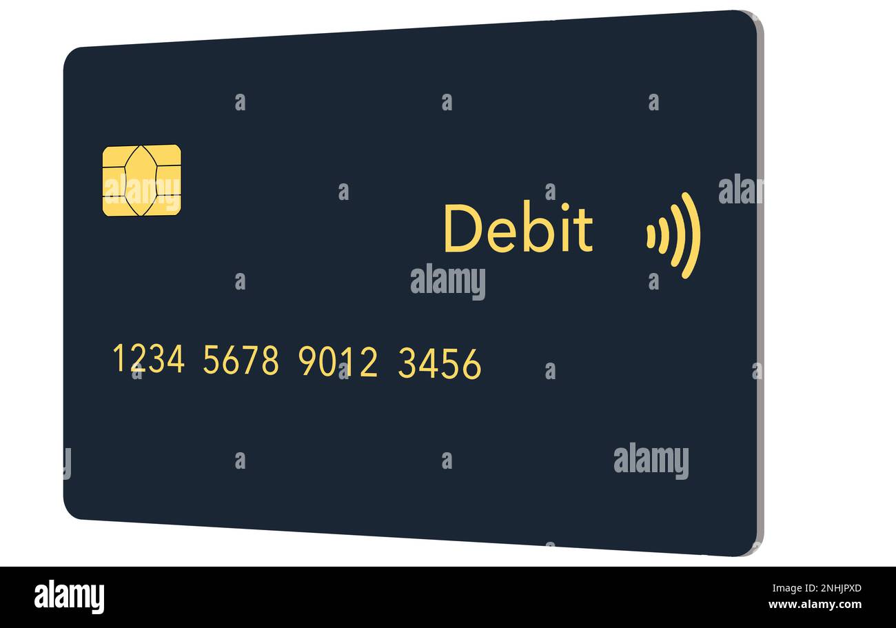 Here is generic debit card isolated on the background and it is a 3-d ...