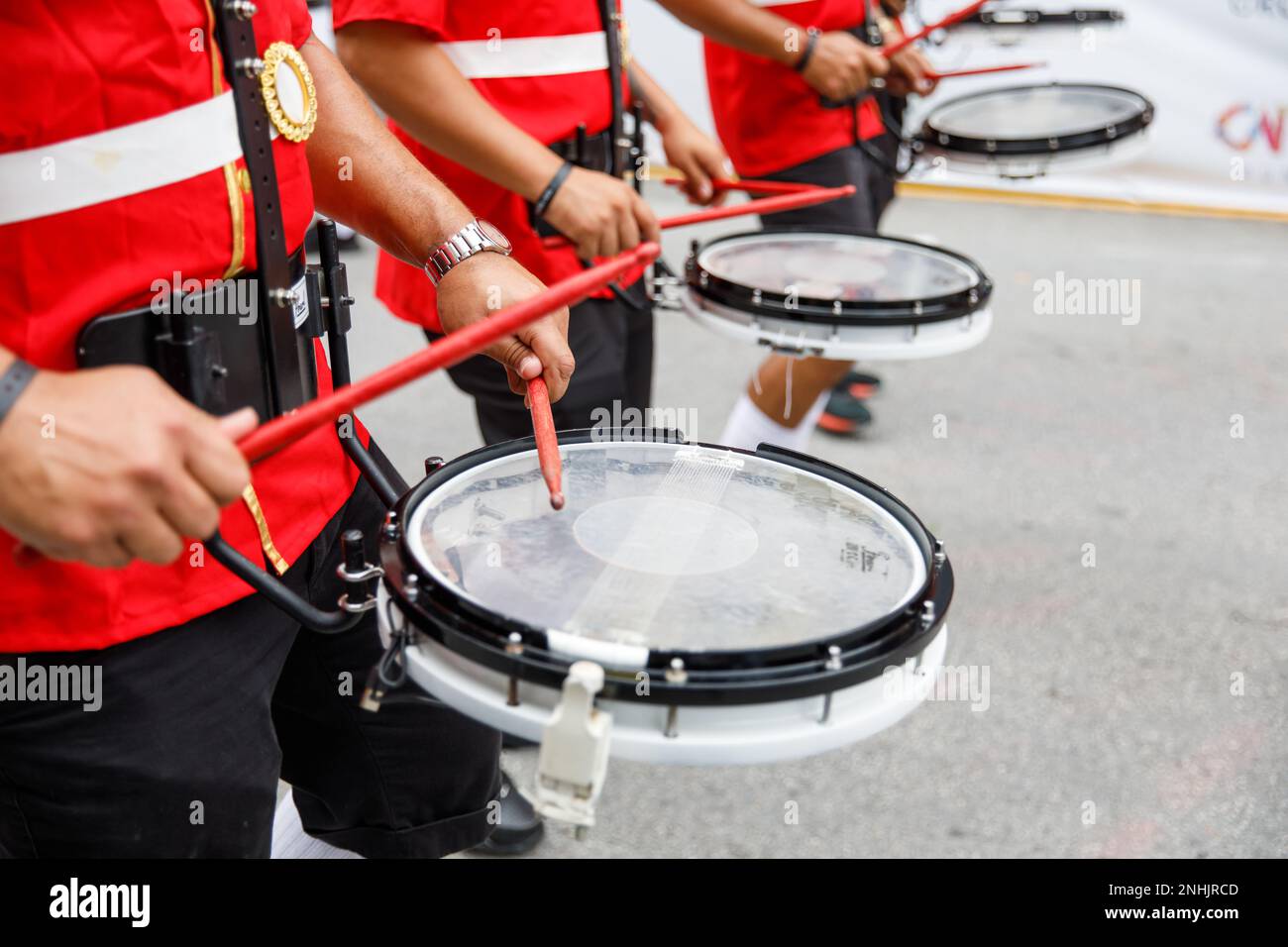 Dominican Republic Punta Cana Annual Carnaval. Musicians, drummers ...
