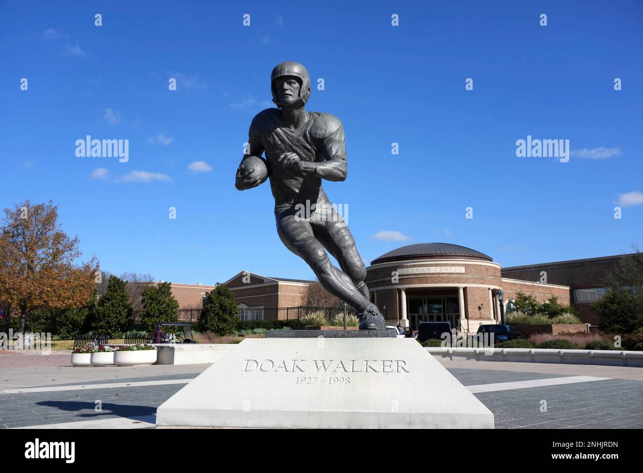 A statue of former SMU Mustangs Heisman Trophy running back Doak Walker ...