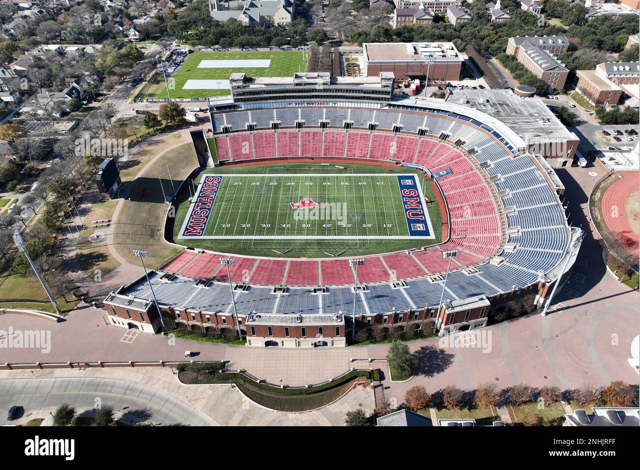 A general overall aerial view of Gerald J. Ford Stadium at Southern ...