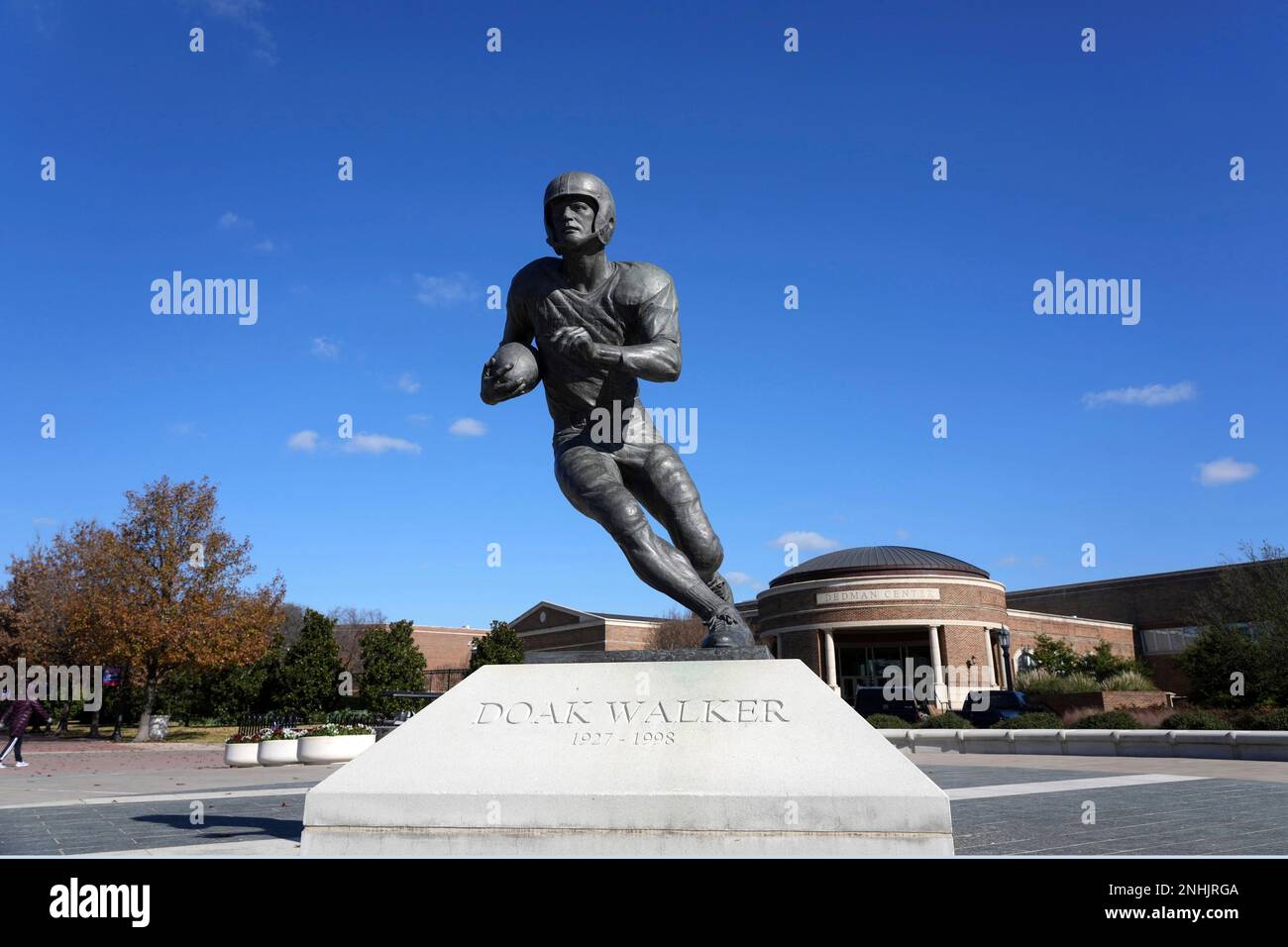 A statue of former SMU Mustangs Heisman Trophy running back Doak Walker ...