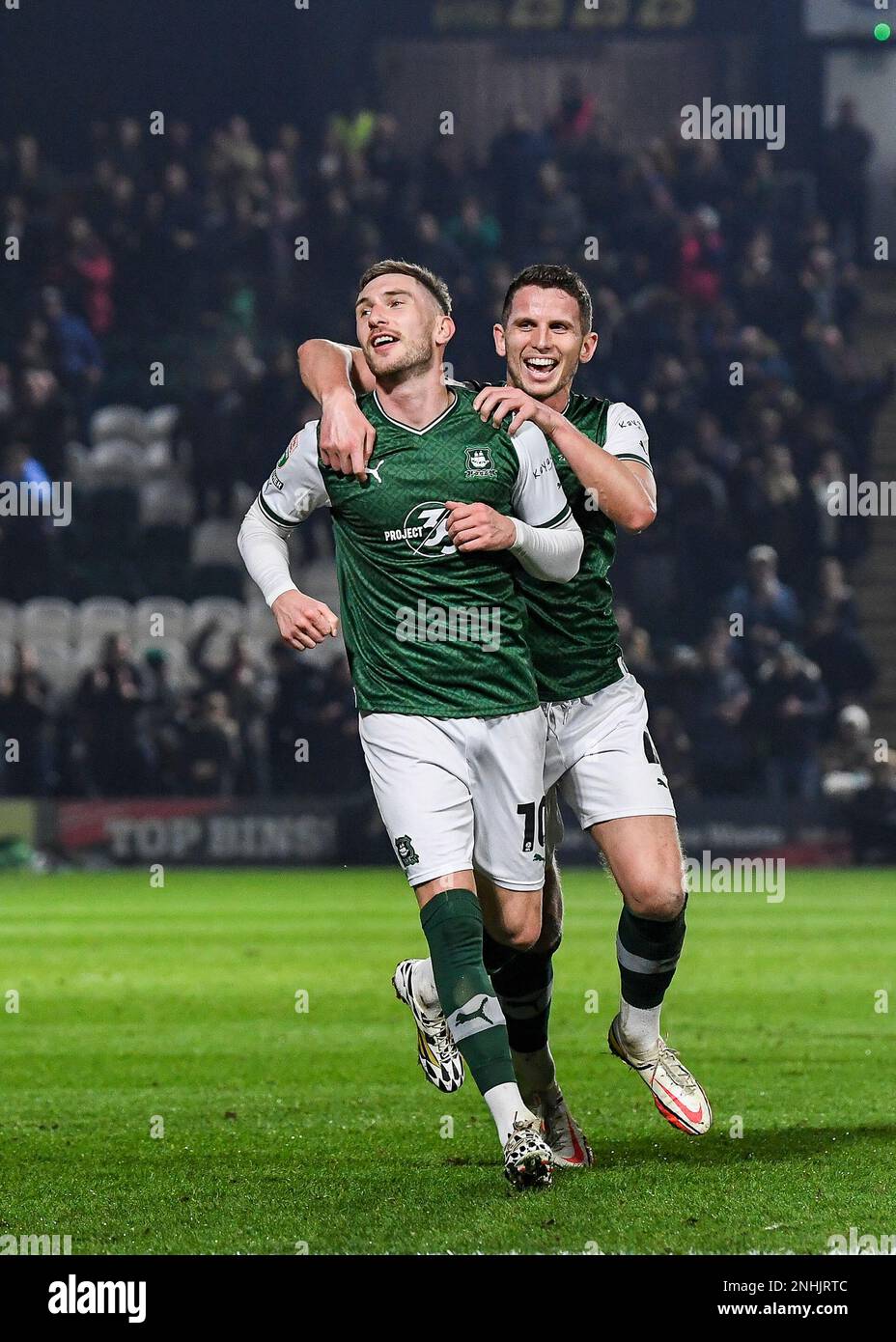 Plymouth, UK. 21st Feb, 2023. Plymouth Argyle midfielder Danny Mayor ...