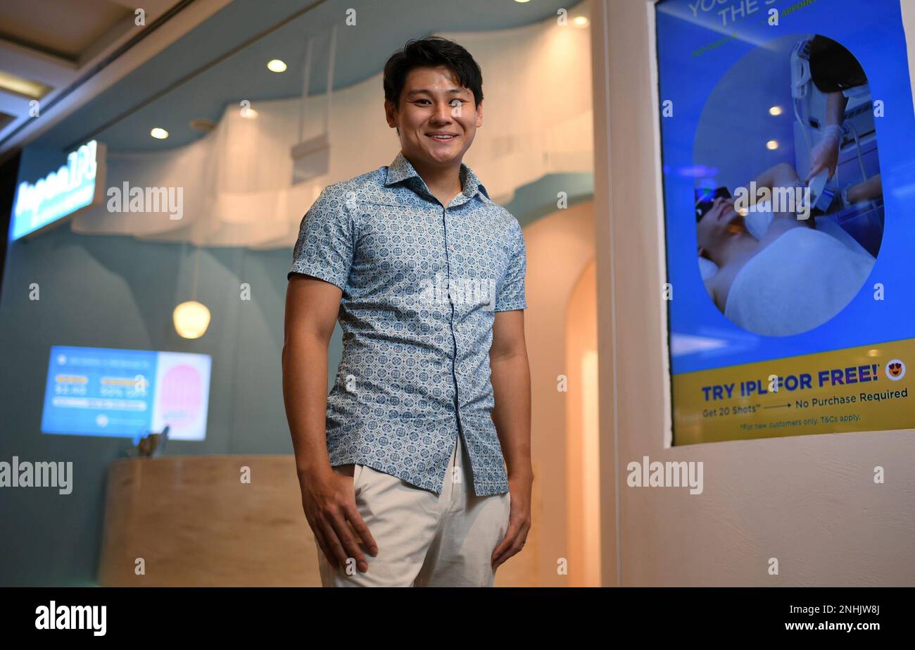 Jonathan Lim, founder of unisex salon chain Japan IPL Express, photographed on 7 October 2022 ...