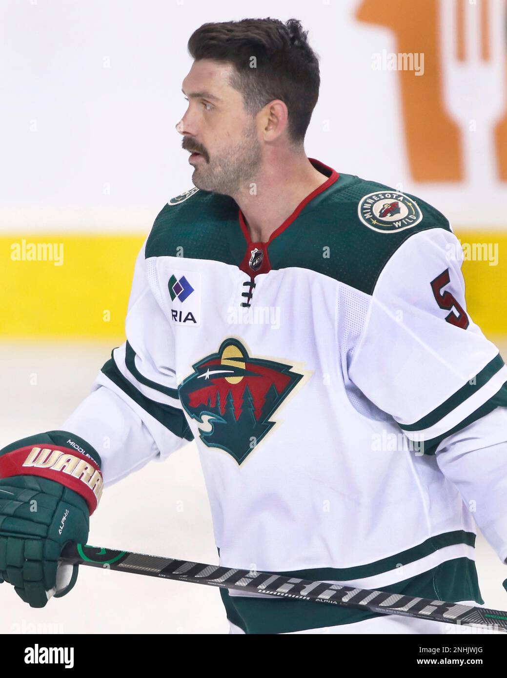 NHL profile photo on Minnesota Wild player Jake Middleton at a game ...